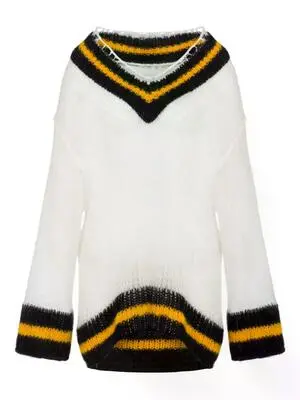 Moschino V-neck Striped Sweater