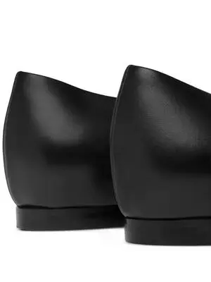Versace Ribbon Leather Ballerinas - Black