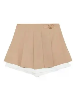 Simkhai Suzie Pleated Skorts - Neutrals