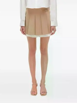 Simkhai Suzie Pleated Skorts - Neutrals