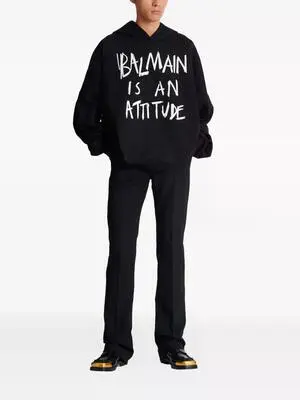 Balmain Long-sleeved Cotton Hoodie