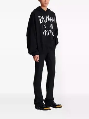 Balmain Long-sleeved Cotton Hoodie