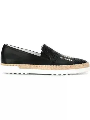 TOD'S Fringed Espadrilles - Black
