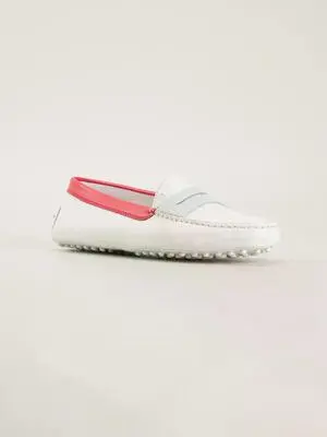TOD'S Contrast Trim Loafers
