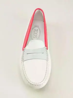 TOD'S Contrast Trim Loafers
