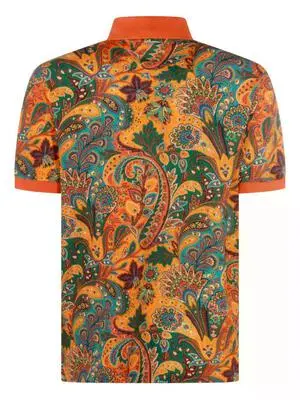 Etro Paisley-print Polo Shirt - Orange