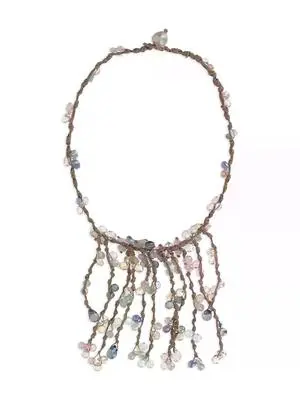 MELA Crystal-embellished Necklace - Brown