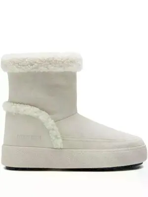 Moon Boot Shearling-trimmed Suede Boots