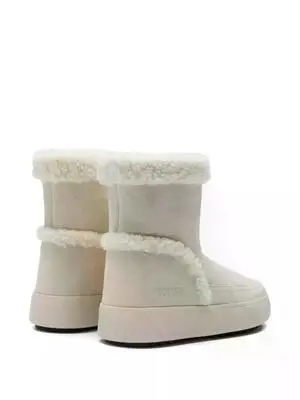 Moon Boot Shearling-trimmed Suede Boots