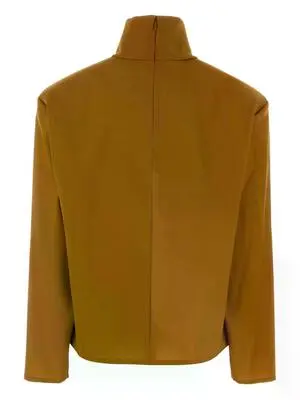 Saint Laurent Mock-neck Blouse - Brown