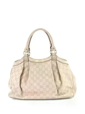 Gucci Sukey Ssima Leather Medium Tote Bag - Neutrals