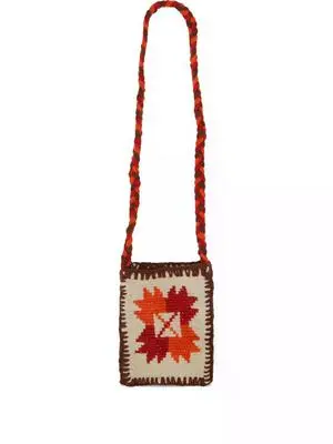 CHAMULA Embroidered Messenger Bag - Neutrals