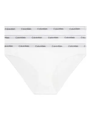Calvin Klein Logo Waistband 3-pack Briefs - White