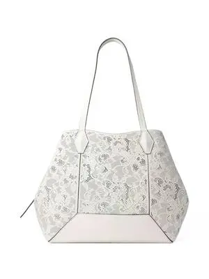 JIMMY CHOO Diamond Perforated-embellished Tote Bag