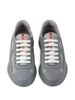 Prada America's Cup Lace-up Sneakers - Grey