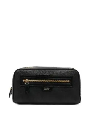 TOM FORD Leather Wash Bag - Black