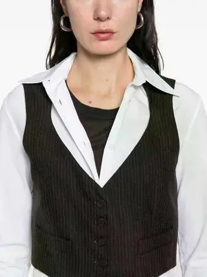 ROMEO GIGLI Pinstripe Button Vest