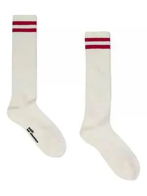 Noir Kei Ninomiya Striped Detail Socks - White