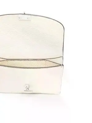 TOTEME T-lock Grained-leather Cardholder - Neutrals