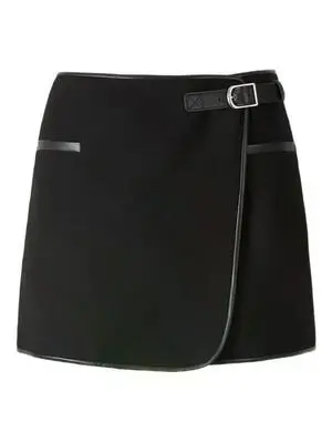 Simkhai Buckle Trimmed Wrap Skirt