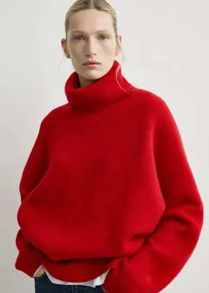 TOTEME Double-knit Turtleneck - Red