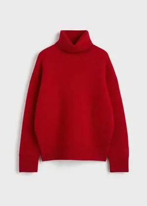 TOTEME Double-knit Turtleneck - Red