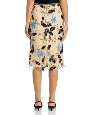 AREA STARS Jesse Embroidered Cocktail Skirt