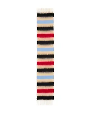 Aqua Colorblock Stripe Scarf - Black/red/blue/white Stripe