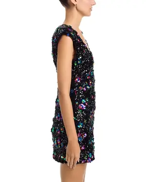 Ramy Brook Lacey Sequined Mini Dress - Multi Rosette