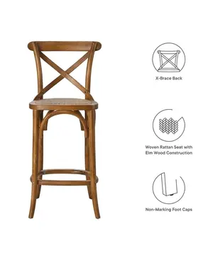 MODWAY Gear Counter Stool - Walnut