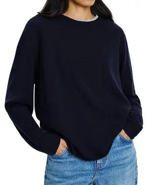 REFORMATION Cashmere Boyfriend Sweater - Navy