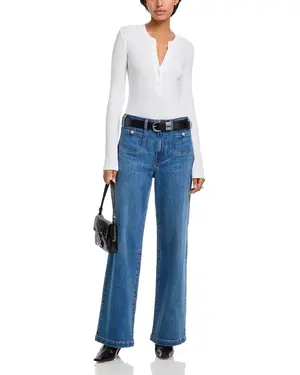 Paige High Rise Wide Leg Jeans - Written