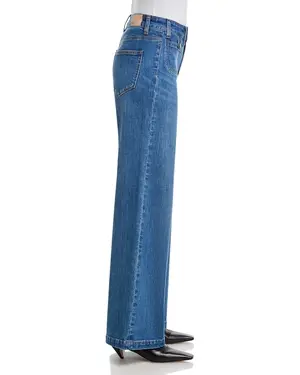 Paige High Rise Wide Leg Jeans - Written