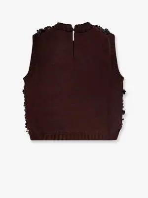 SEMICOUTURE Wool And Cashmere Vest With Sequins