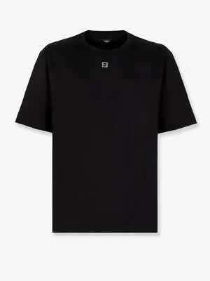 Fendi Cotton Tshirt With Ff Detail
