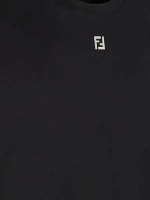 Fendi Cotton Tshirt With Ff Detail