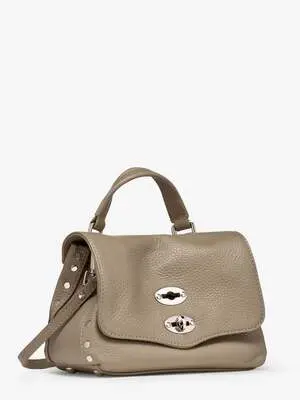 ZANELLATO Textured Leather Crossbody Bag - Grey