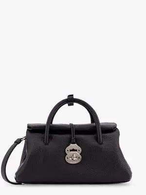 ZANELLATO Dotta® Small Hammered Leather Bag - Black