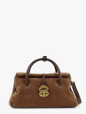 ZANELLATO Dotta® Small Hammered Leather Bag - Brown
