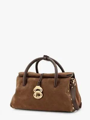 ZANELLATO Dotta® Small Hammered Leather Bag - Brown