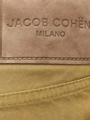 Jacob Cohen Bard Cotton Stretch Trousers With Handkerchief - Green