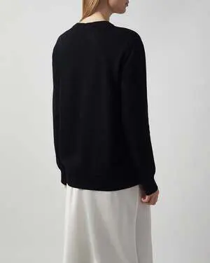 JIL SANDER Midweight Wool Crew-neck Top - Black