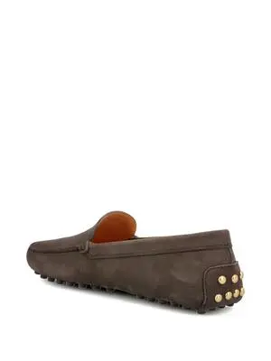 TOD'S Studded Loafers - Brown
