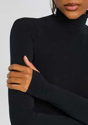 Commando Ballet Turtleneck Bodysuit - Black