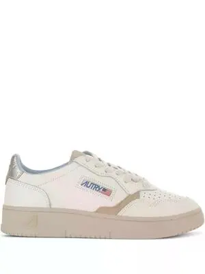 AUTRY Medalist Perforated Suede Overlay Trainers - Neutrals