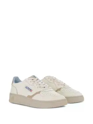 AUTRY Medalist Perforated Suede Overlay Trainers - Neutrals