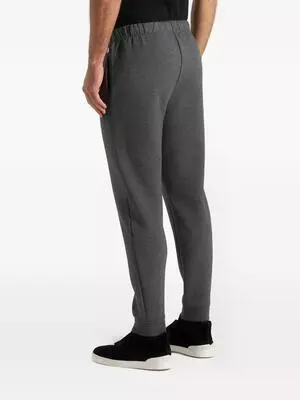 Manière De Voir Dion Tapered-fit Elasticated-cuffs Charcoal Track Pants - Grey