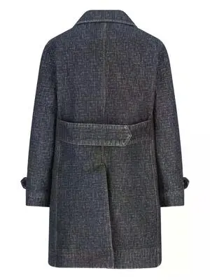 Fendi Quilted Double-breasted Denim Coat