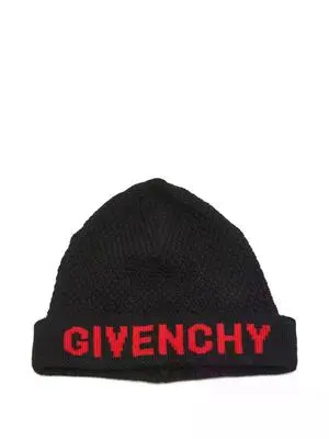 Givenchy Intarsia-logo Beanie Hat - Black