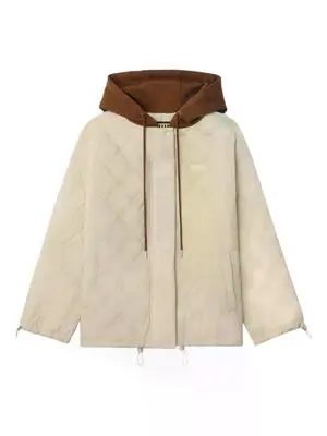 MINI CREAM Hooded Quilted Jacket - Neutrals